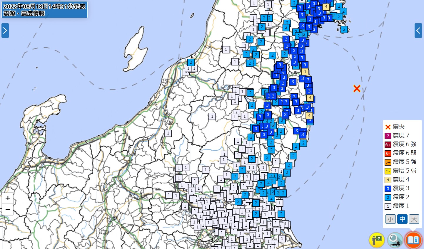気象庁の地震情報JSONを表示させてみた | FOUR4to6
